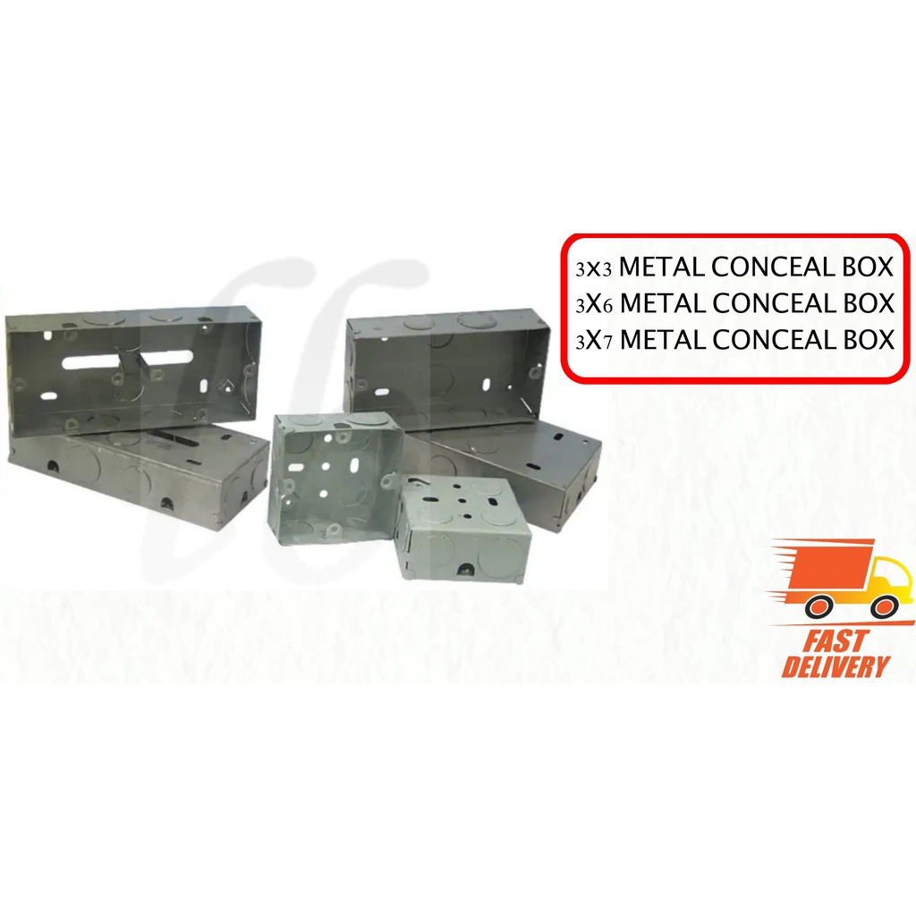 METAL CONCEAL BOX GI 3X3 / 3X6 / 3X7 | Shopee Malaysia