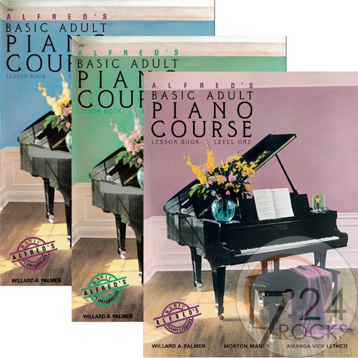 Alfred's Basic Adult Piano Course: Lesson Book 1 , 2 , 3 / Reference ...