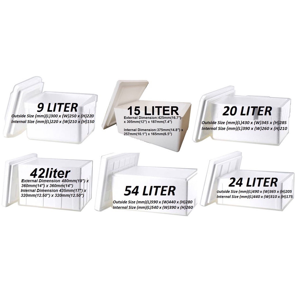 cooler box styrofoam ice box picnic box foam box fish box tong ais ...