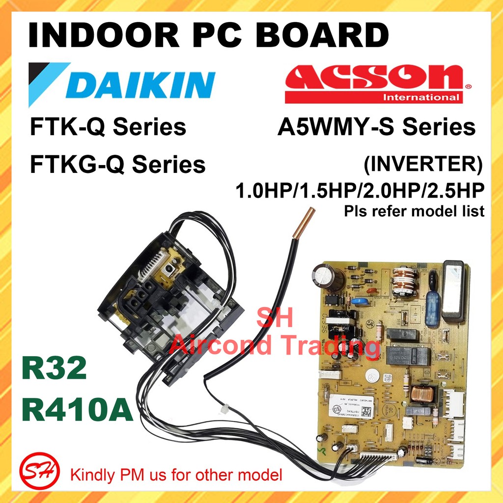 ORIGINAL DAIKIN INDOOR PC BOARD PCB (INVERTER) R32 R410A FTK10/15/20 ...