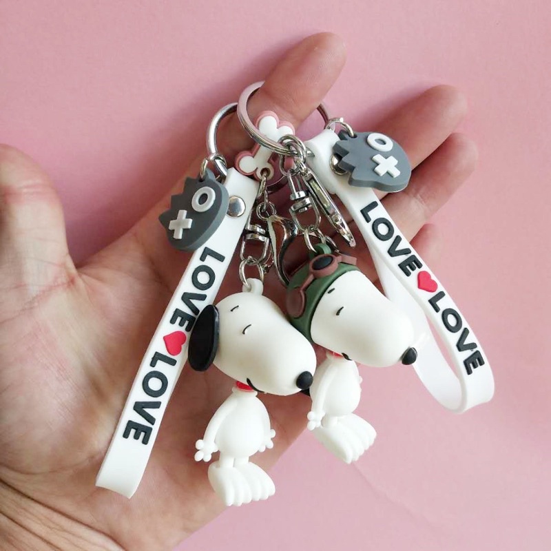 Snoopy keychain fashion design key ring cartoon design keychain bag ...
