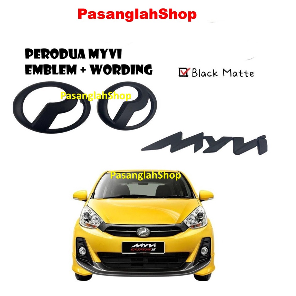 Perodua Myvi Lagi Best 2011-2017 Icon Emblem Set Front Rear Lettering ...