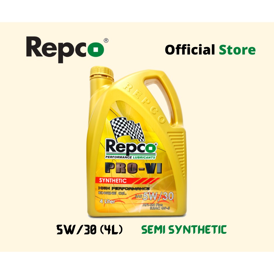 Repco Pro Vi 5W 30 API SP ILSAC GF 5 Synthetic High Performance Engine Oil 4L Shopee Malaysia