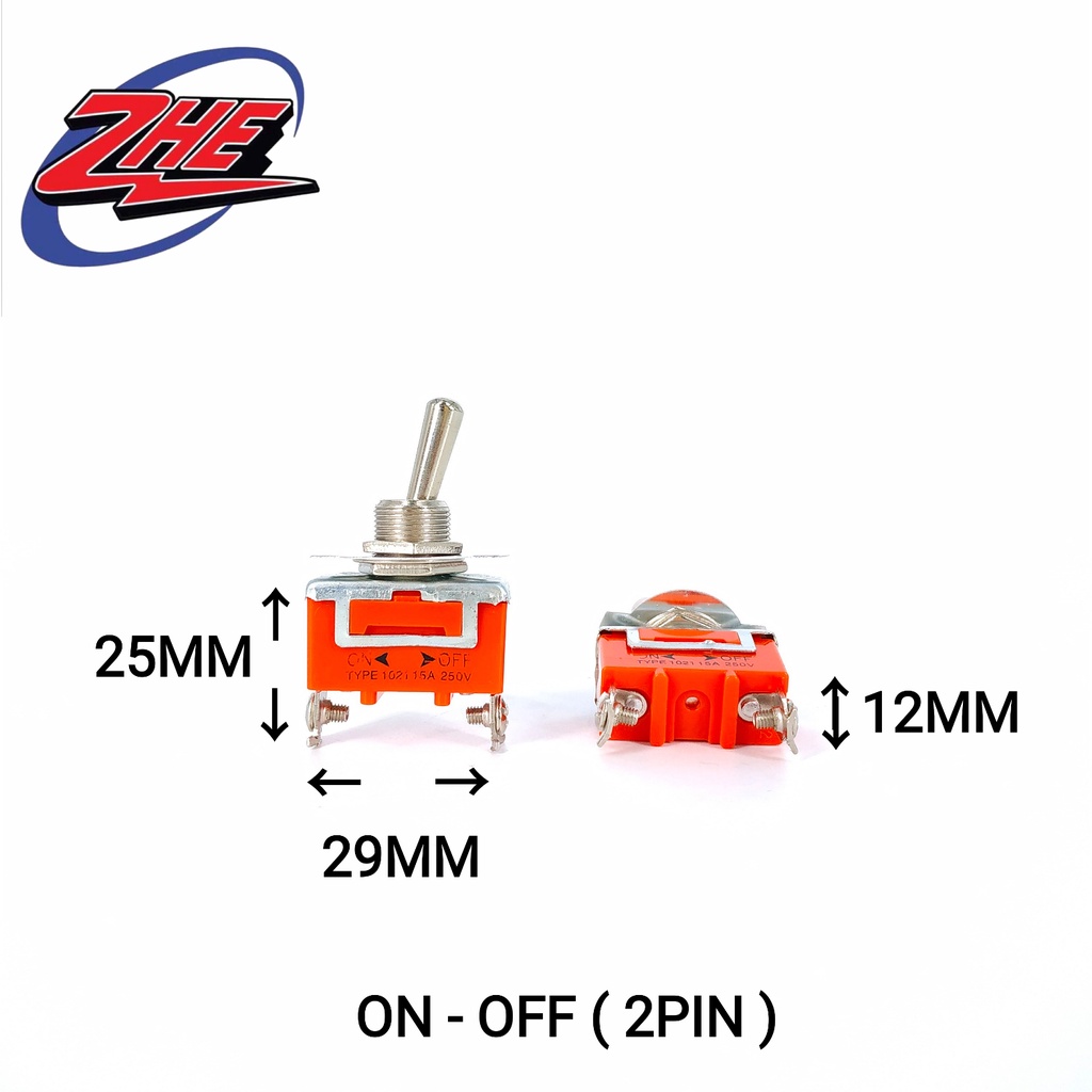 ON-OFF/ 2 or 4 Pin 15A 250VAC Toggle Switch (1001100/1104) | Shopee ...