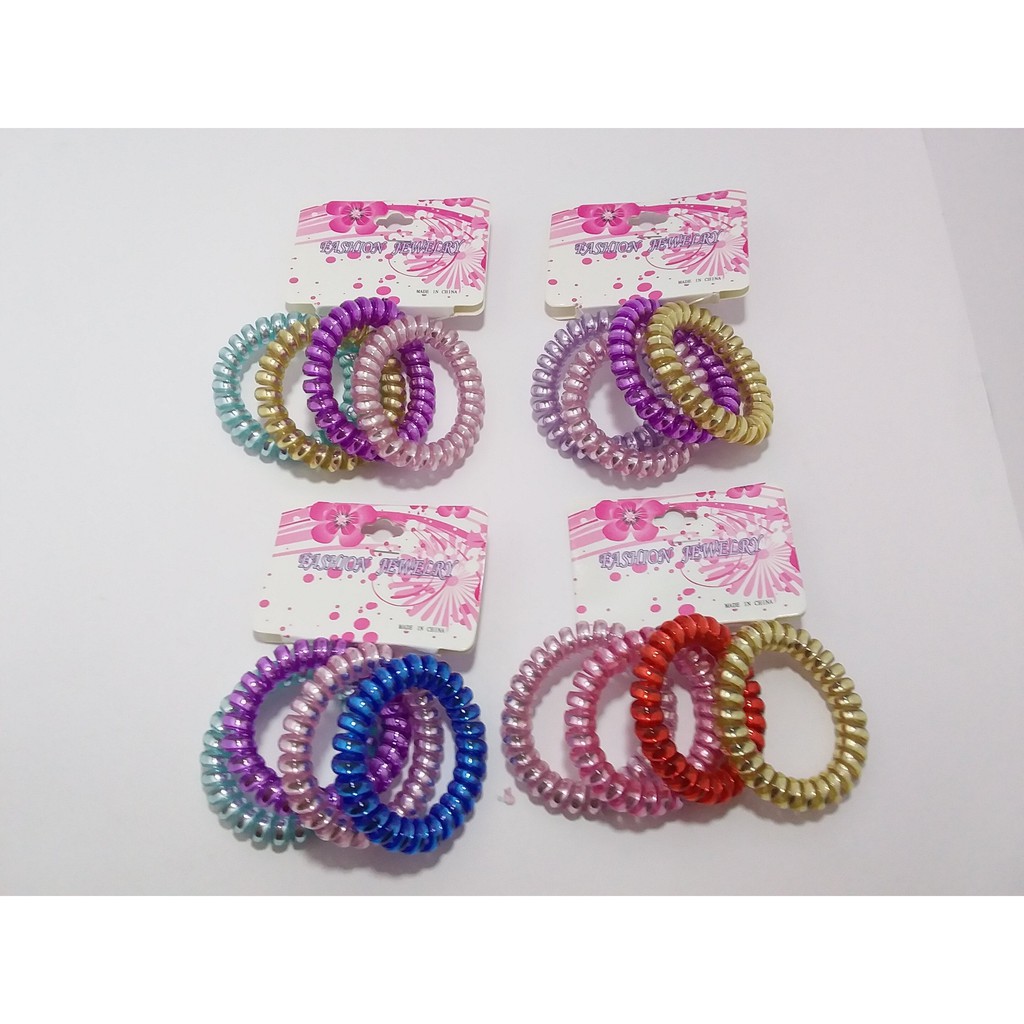 💥 Ready Stock 💥 4pcs Fashion Hair Ties ~~Getah Rambut (RANDOM COLOUR ...