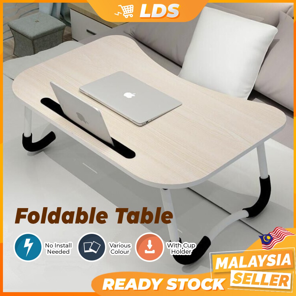 meja boleh laras 🗃LDS Foldable Table Anti-slip Bed Laptop Table ...