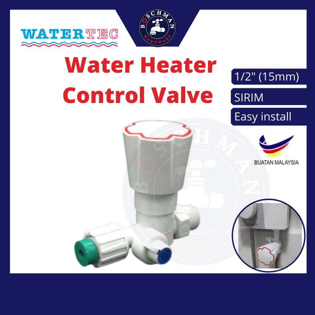 WATERTEC PVC Water Heater Control Valve 1/2" 15mm PVC Water Heater ...