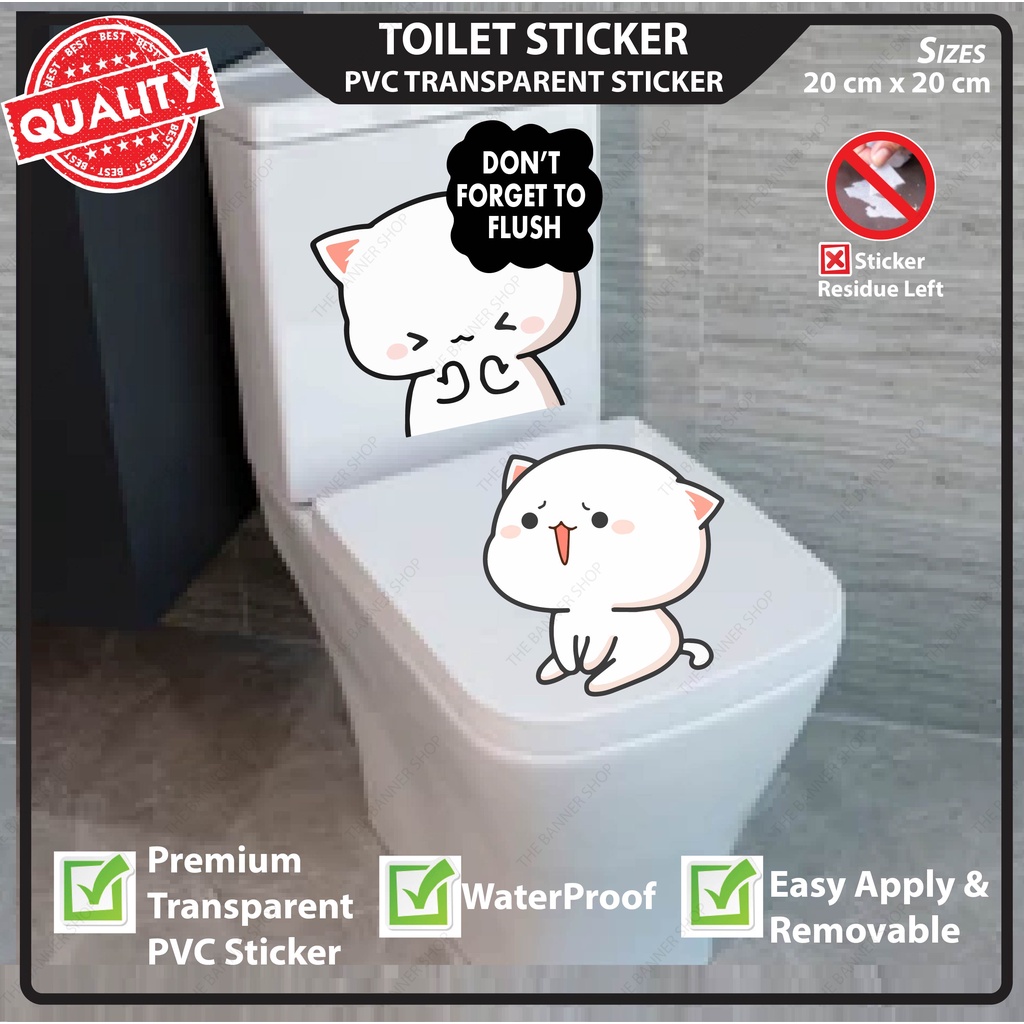 Toilet Cute Sticker, Toilet Cover Removable Sticker (Kalis Air ...