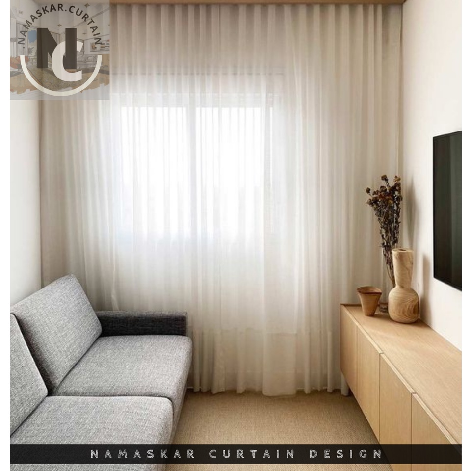 Namaskar.curtain - NO.20 *3star* -Yellow Cream- Ready Stock!!Siap Jahit ...