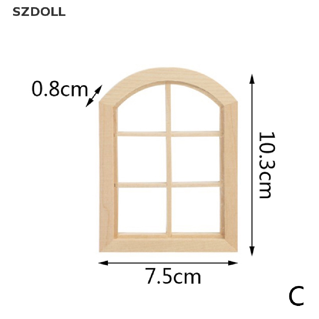 [cxSZDOLL] Dollhouse Mini doors and windows can be painted and colored ...