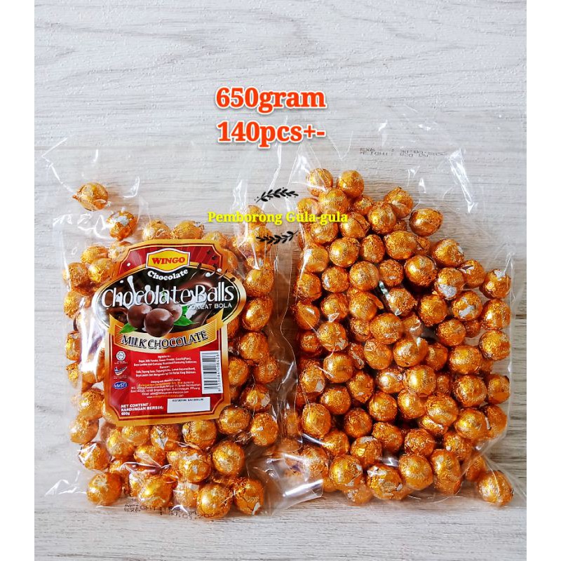 WINGO Golden Chocolate Balls Coklat Bola Emas 100pcs+-/Bag | Shopee ...