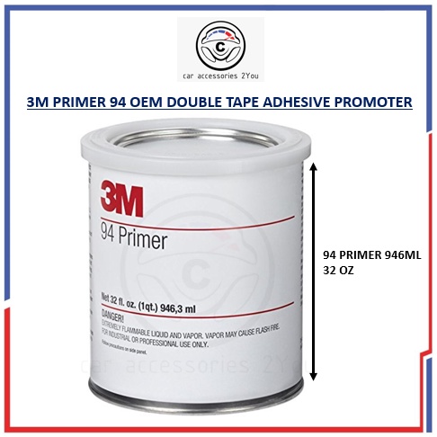 3M Double Tape 94 Primer 946ml 32oz/3M Double Side Tape Adhesion Promoter 94 Primer Applicator ...