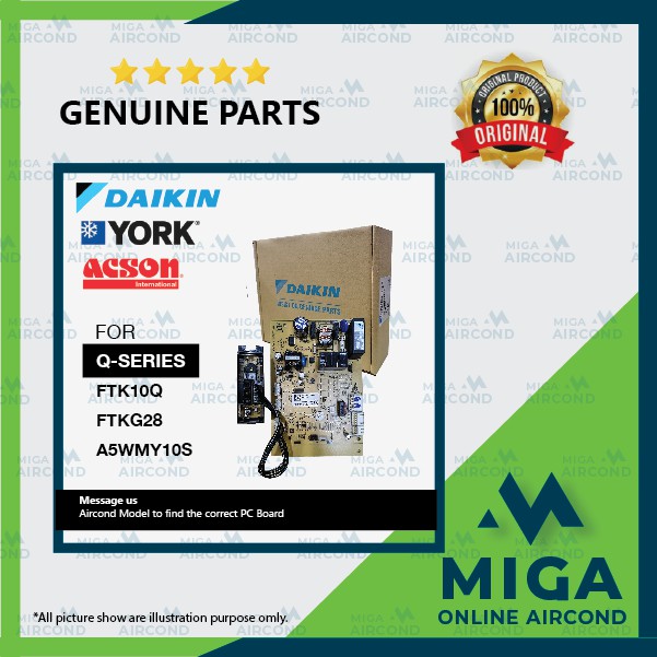 [ORIGINAL/GENUINE] DAIKIN/ ACSON /YORK INDOOR PC BOARD PCB FTK10Q ...