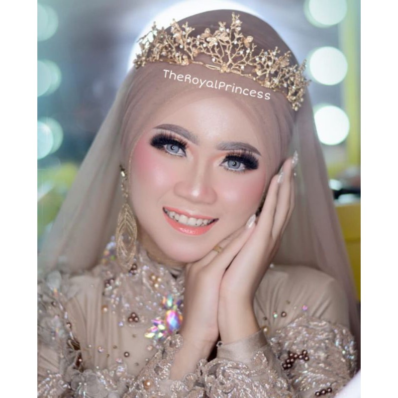 Crown Gold Modern Tiara Style wedding Crown tunang Crown nikah paling ...