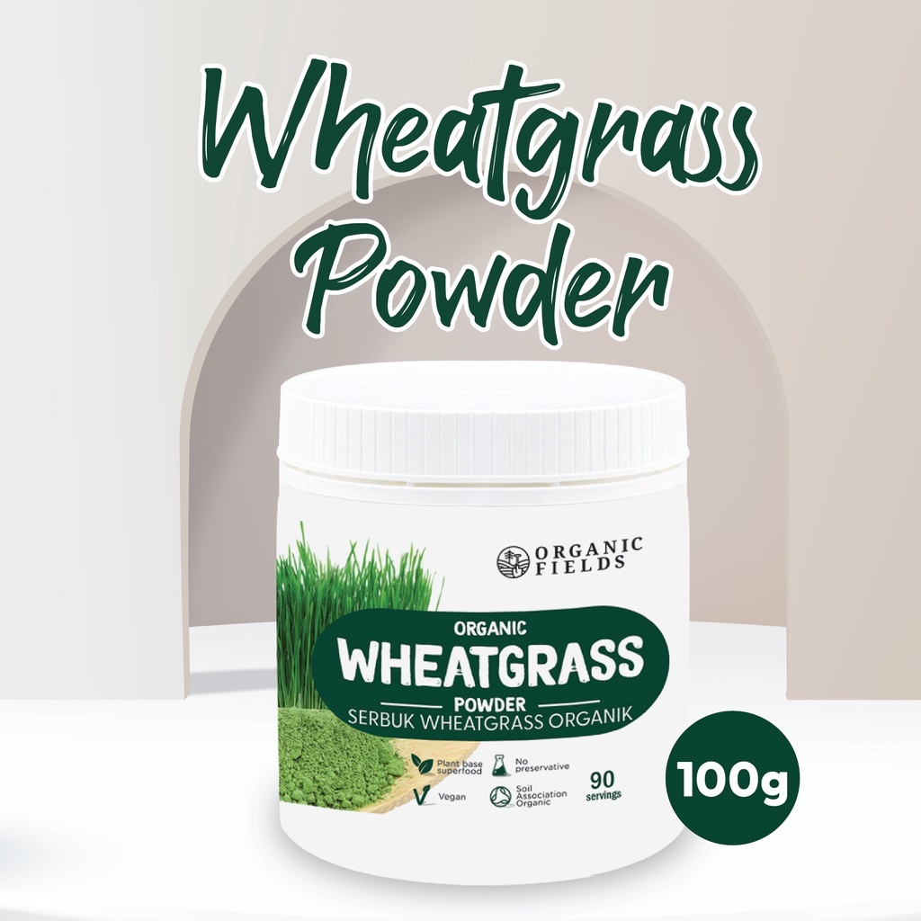 ORGANIC FIELDS Organic Wheatgrass Powder (100g) | Superfood ...