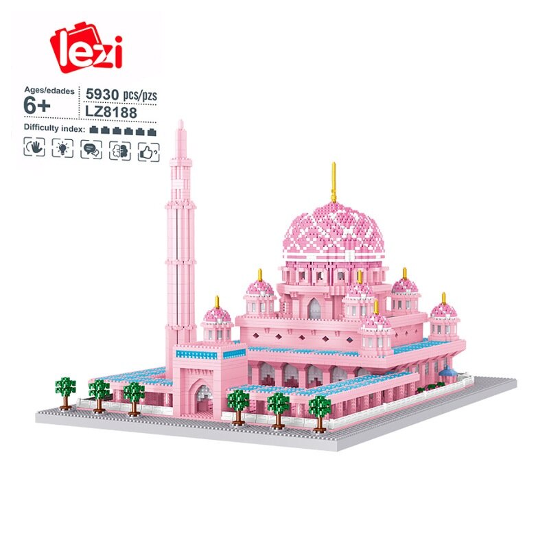 5930PCS LEZI Mini Blocks World Creative Architecture Building Mosque ...