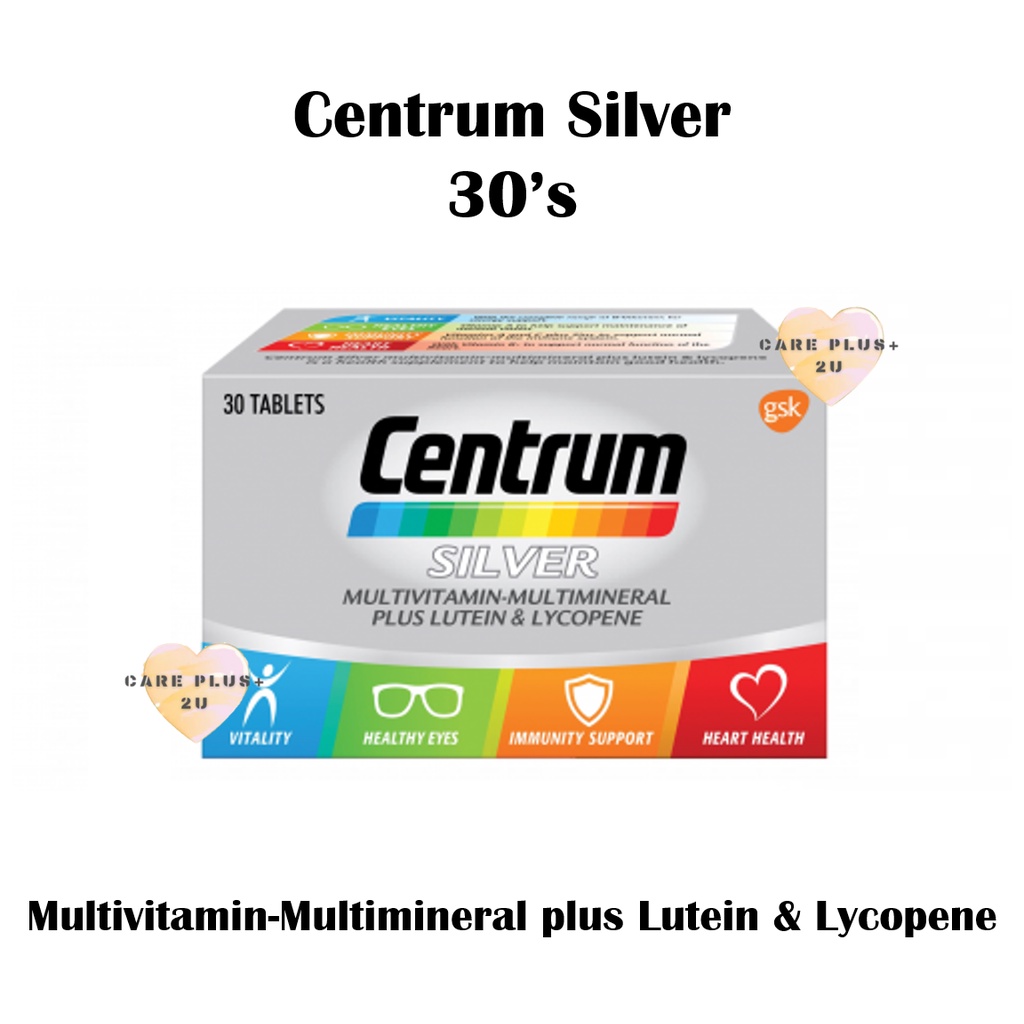 Centrum Silver Multivitamin-Multimineral plus Lutein & Lycopene (30's ...