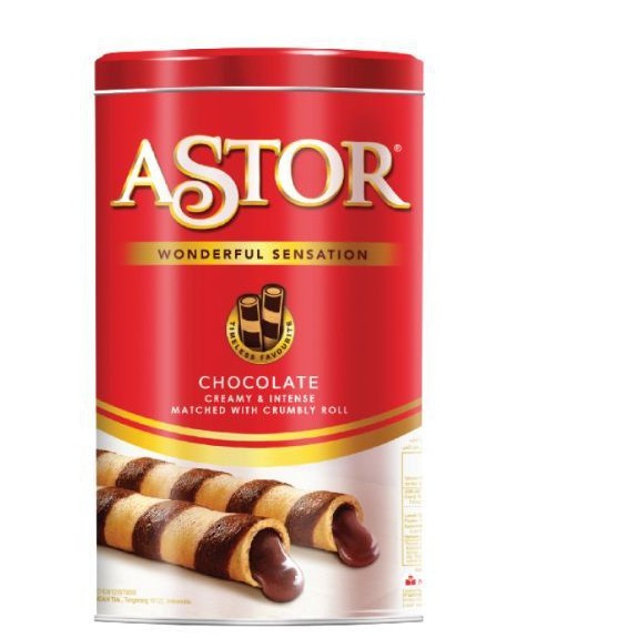 Astor Coklat / Astor Chocolate Wafer Stick / Astor Kaleng / Tin 330 ...