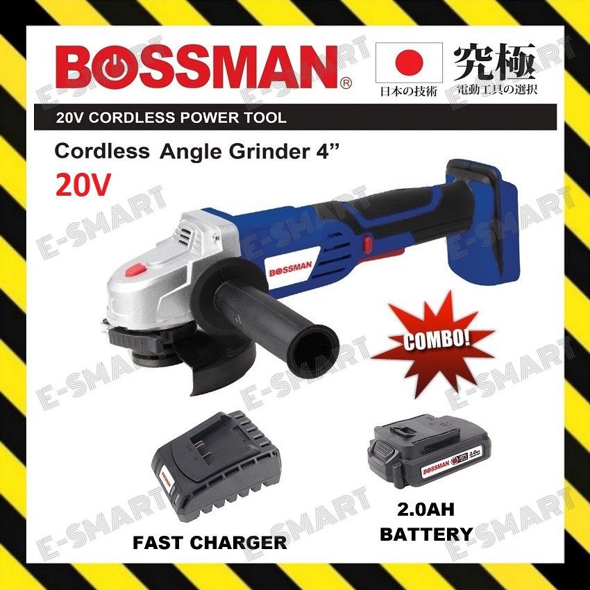 BOSSMAN 20V Cordless Angle Grinder BAG105-20M (Complete Set With ...