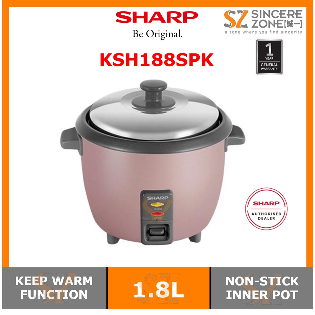 SHARP RICE COOKER 1.8L KSH188SPK | Shopee Malaysia