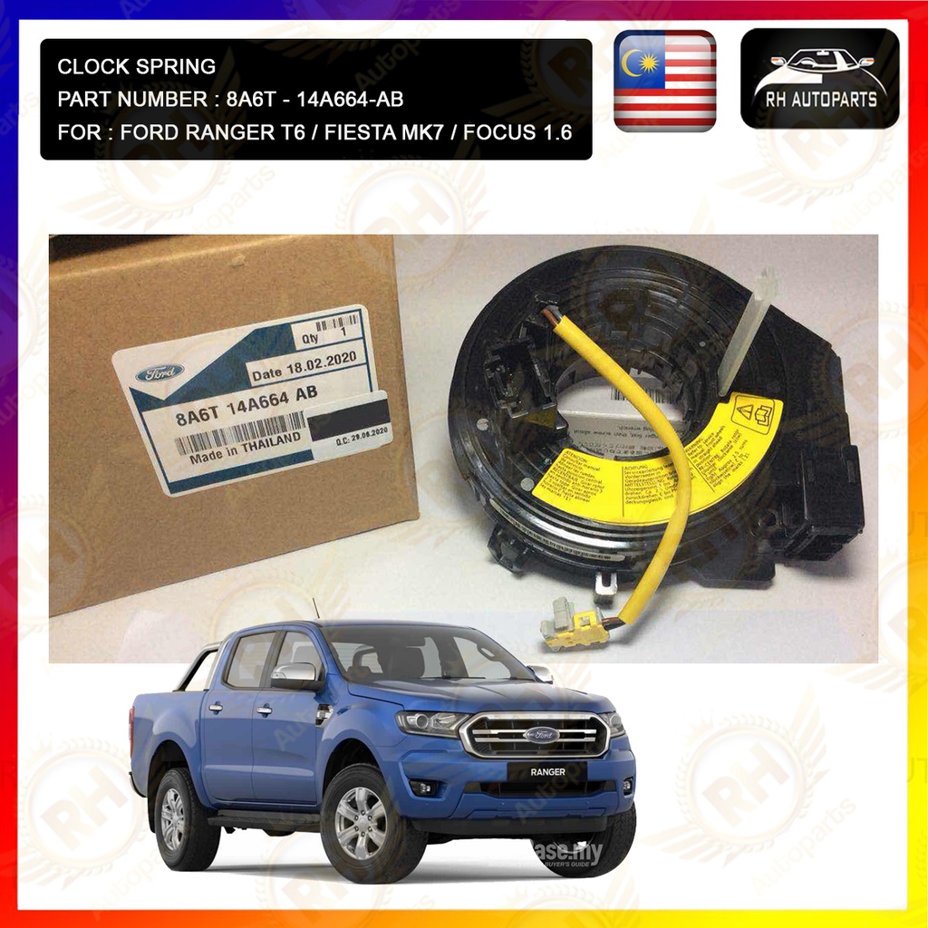 8A6T-14A664-AB Clock Spring Ford Ranger T6 Fiesta Mk Focus 1.6 Madza 2 ...