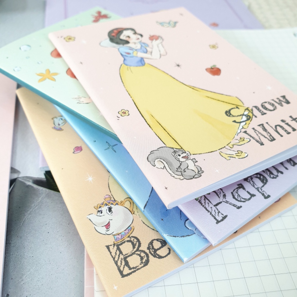 Disney Princess Pocket Notebook 5pcs Little Snow White The Mermaid ...