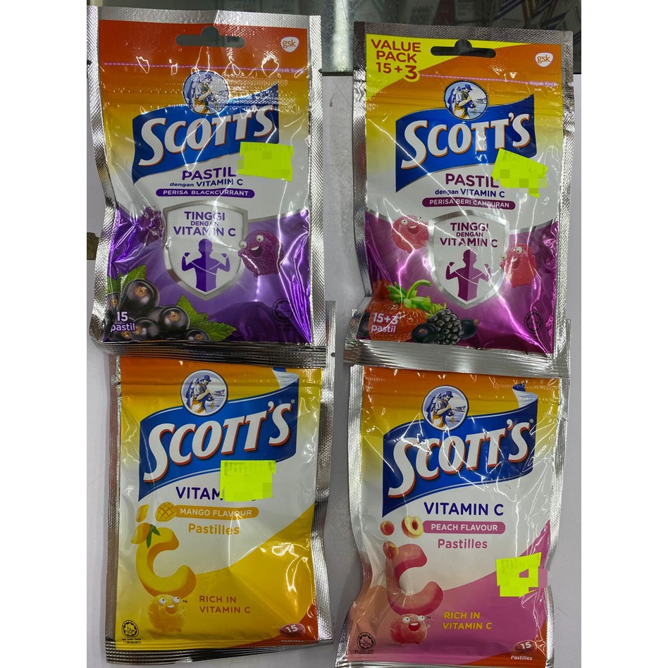 SCOTT'S PASTIL WITH VITAMIN C 15's PASTILLES | Shopee Malaysia