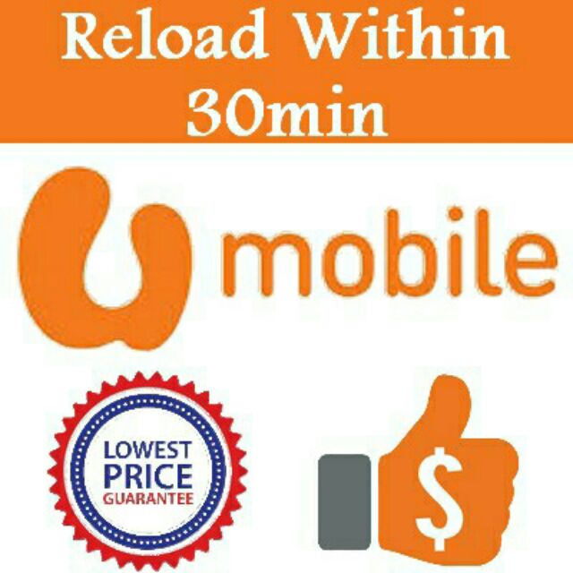 *U Mobile* Prepaid Reload RM30, RM50, RM100 | Shopee Malaysia