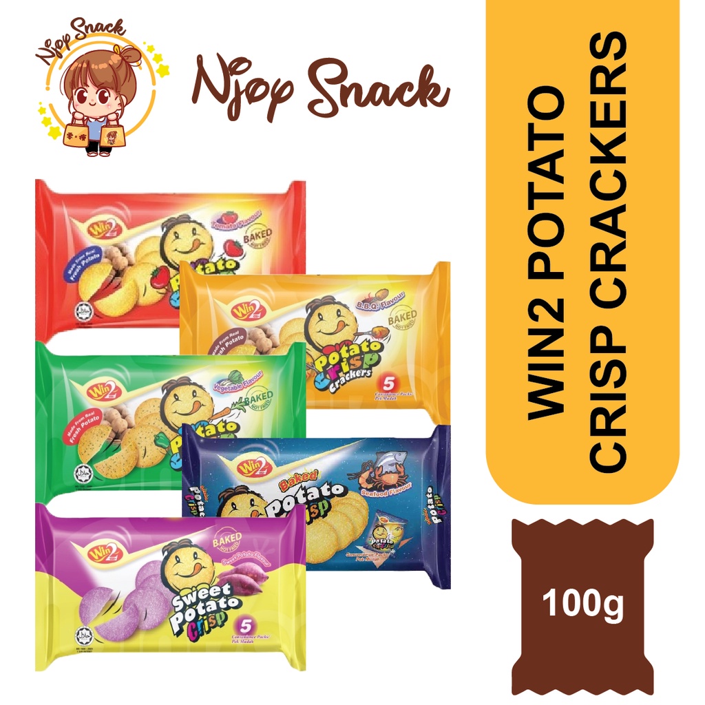 100g WIN2 POTATO CRISP CRACKERS (BBQ / TOMATO / VEGETABLE / SWEET ...