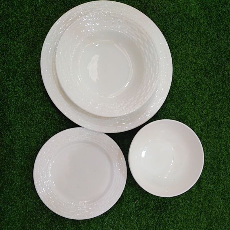 🔥PINGGAN VIRAL🔥WHITE CERAMIC PLATE SET🎉 | Shopee Malaysia