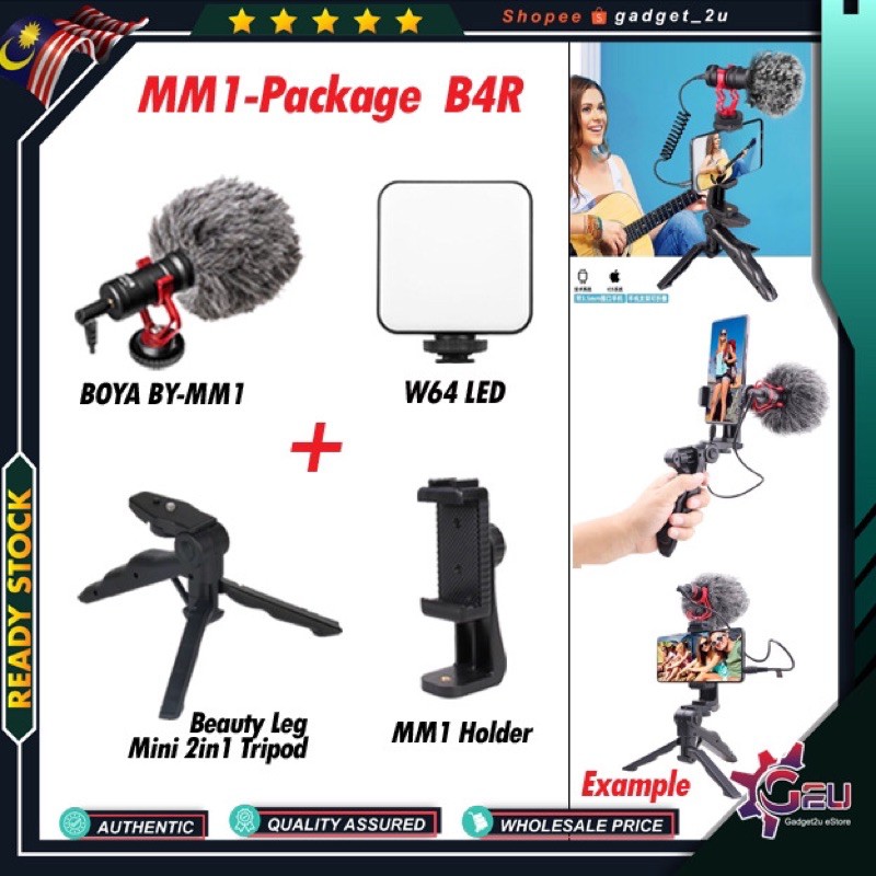 Original BOYA BY-MM1 Cardioid Shotgun Video Microphone Mic Video for iP ...