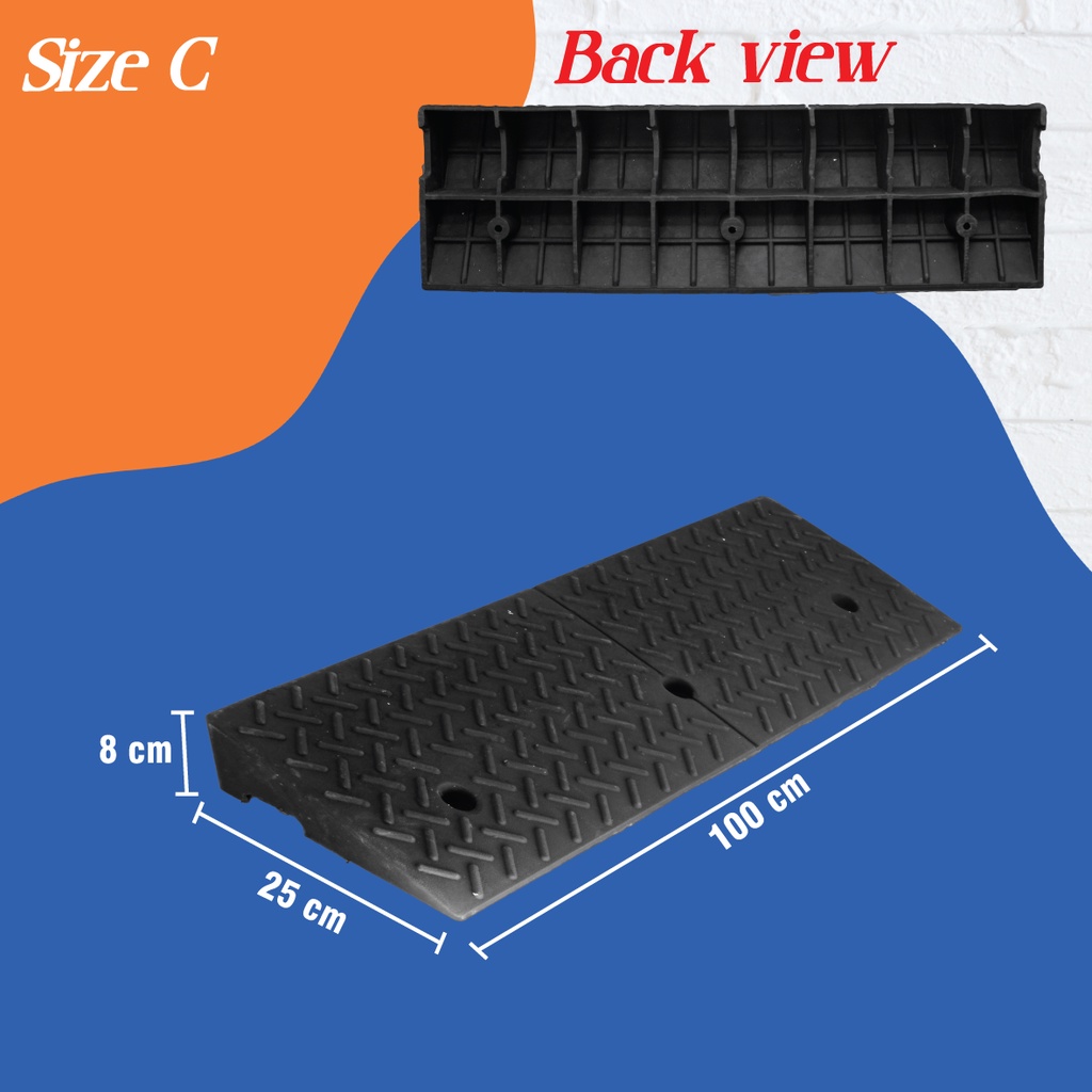 JME Ready Stock Rubber Plastic Threshold Ramp / Curb Ramp / Step Mat ...