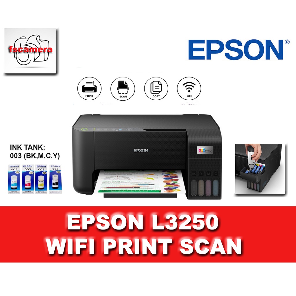 EPSON ORIGINAL MALAYSIA L3250 ALL IN ONE PRINTER FREE KEYBOARD & MOUSE ...