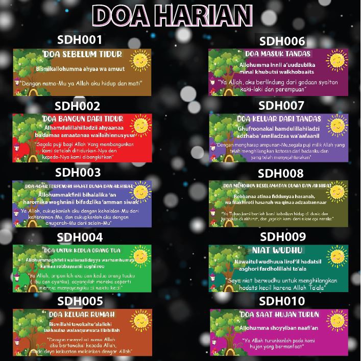 10 PCS STIKER DOA HARIAN 🔥 ADA EXTRA 12cm X 4cm🔥 / STIKER DOA HARIAN ...