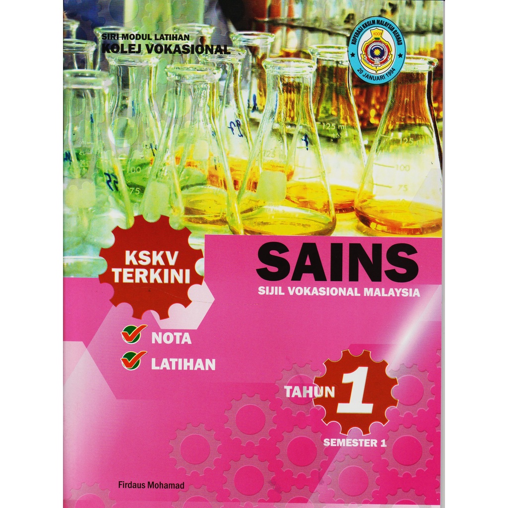 SIRI MODUL LATIHAN KOLEJ VOKASIONAL - KSKV TERKINI- SAINS -TAHUN 1 | Shopee Malaysia