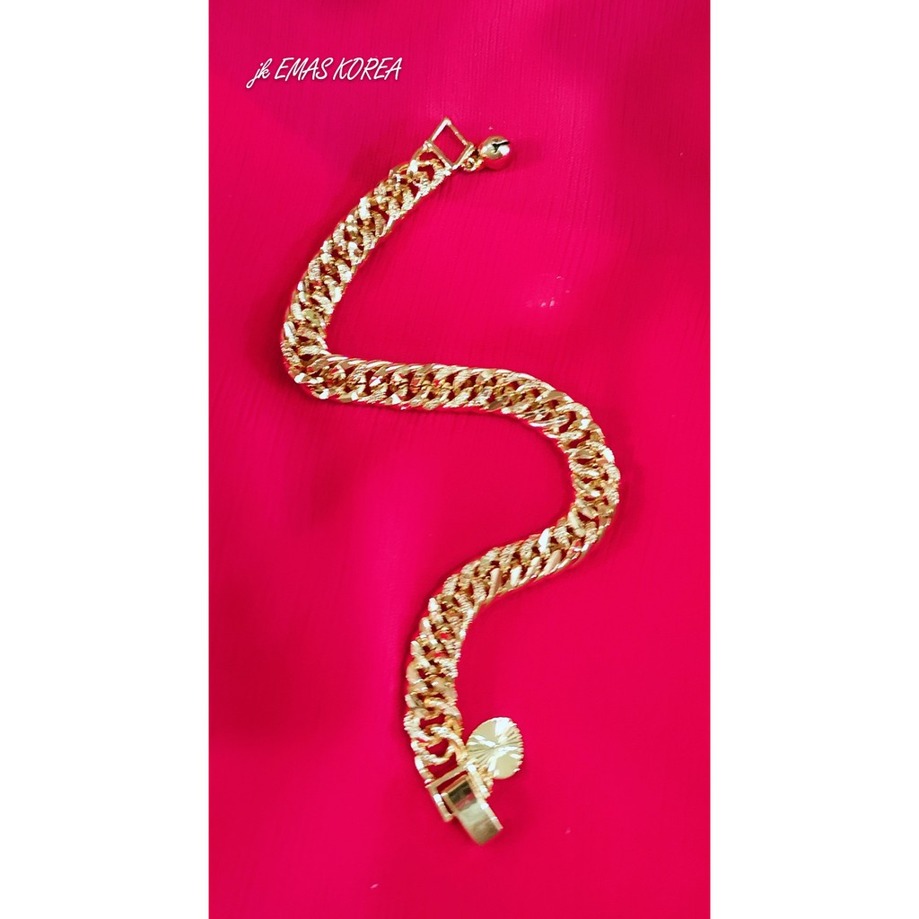 RANTAI TANGAN lipan EMAS BANGKOK BRACELET GOLDEN PLATED | Shopee Malaysia
