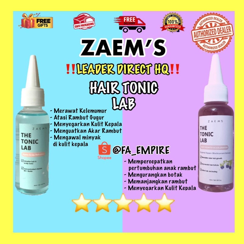 ORIGINAL Tonic Lab by ZAEM's Hydra scalp refresher | Shopee Malaysia