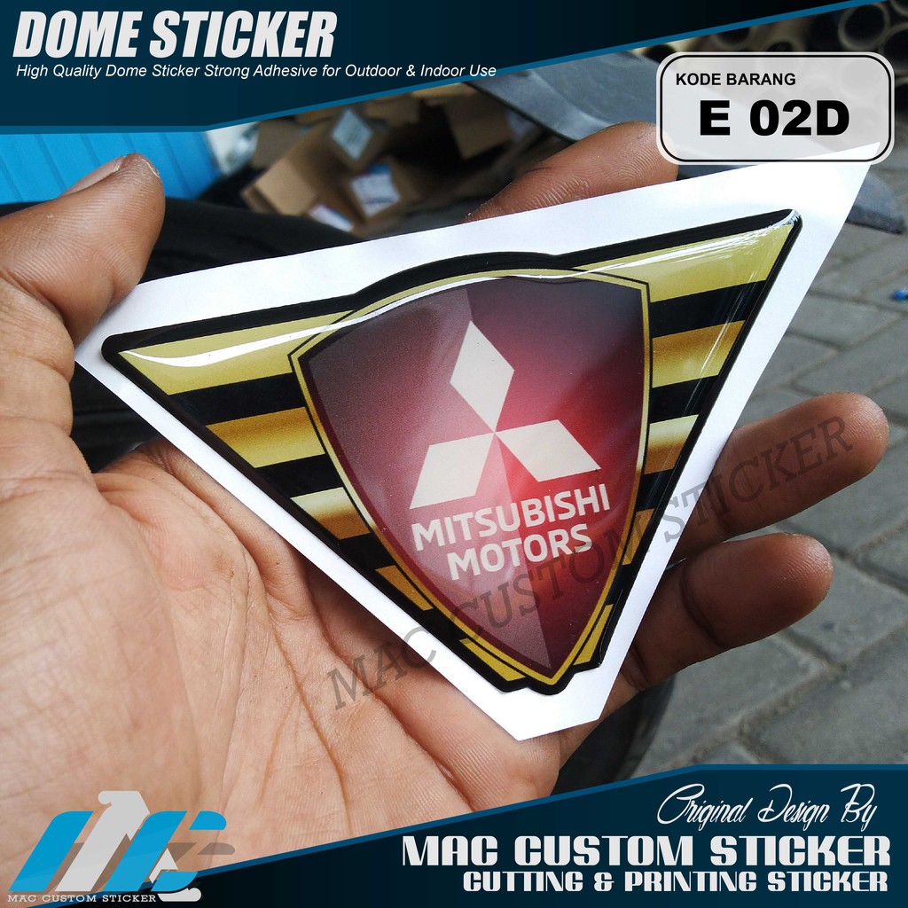 E02d - MITSUBISHI embossed STICKER - MITSUBISHI EMBLEM - MITSUBISHI ...
