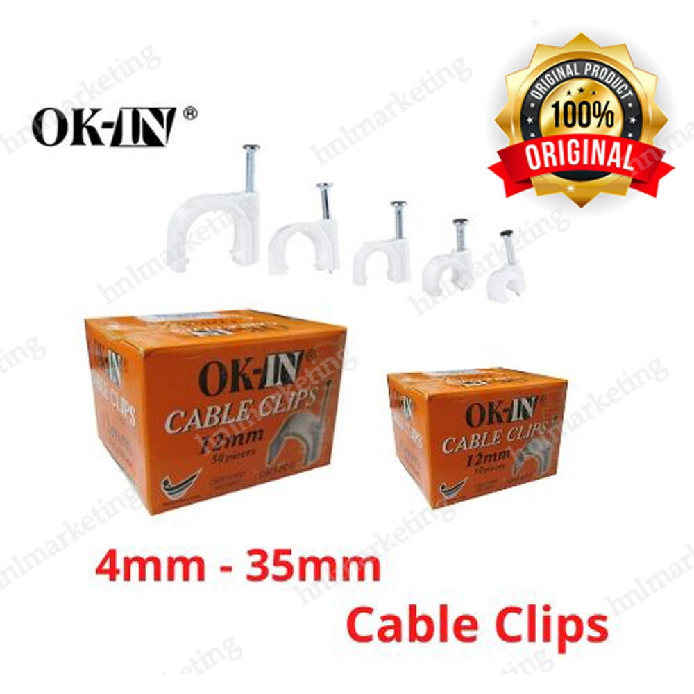 OK-IN CABLE CLIP 5MM 6MM 7MM 8MM 10MM 12MM | Shopee Malaysia
