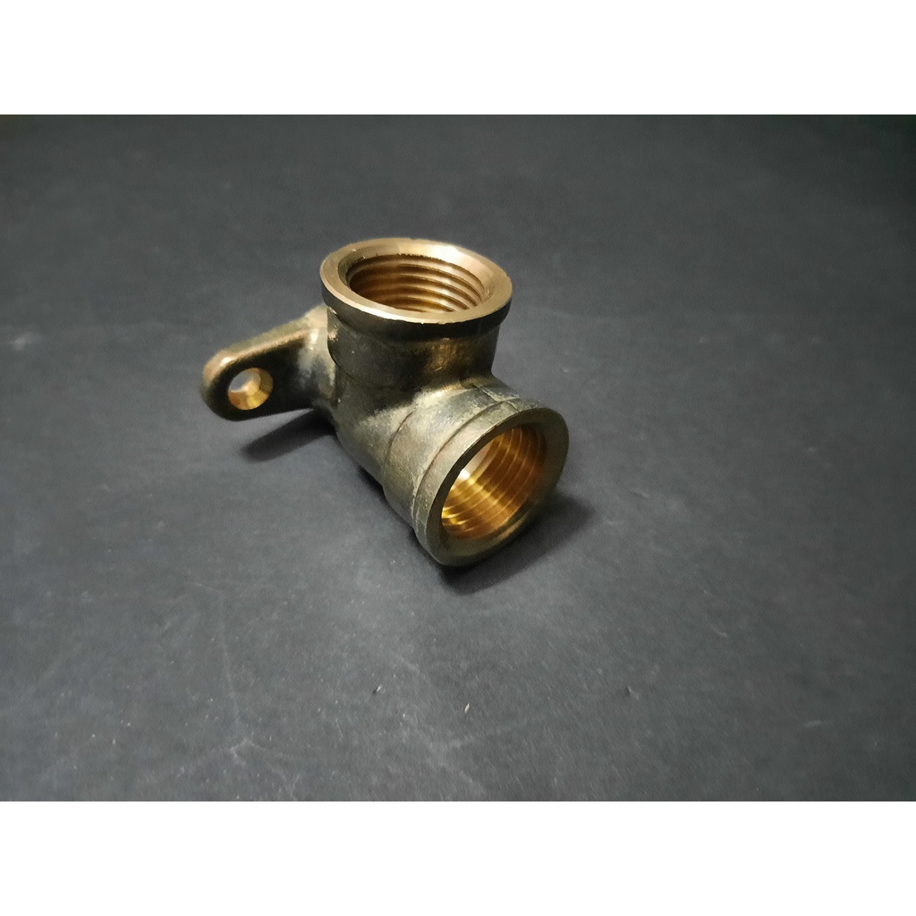 Female Brass Wall Plate Elbow with Bracket/ Copper Pipe Fitting Elbow ...