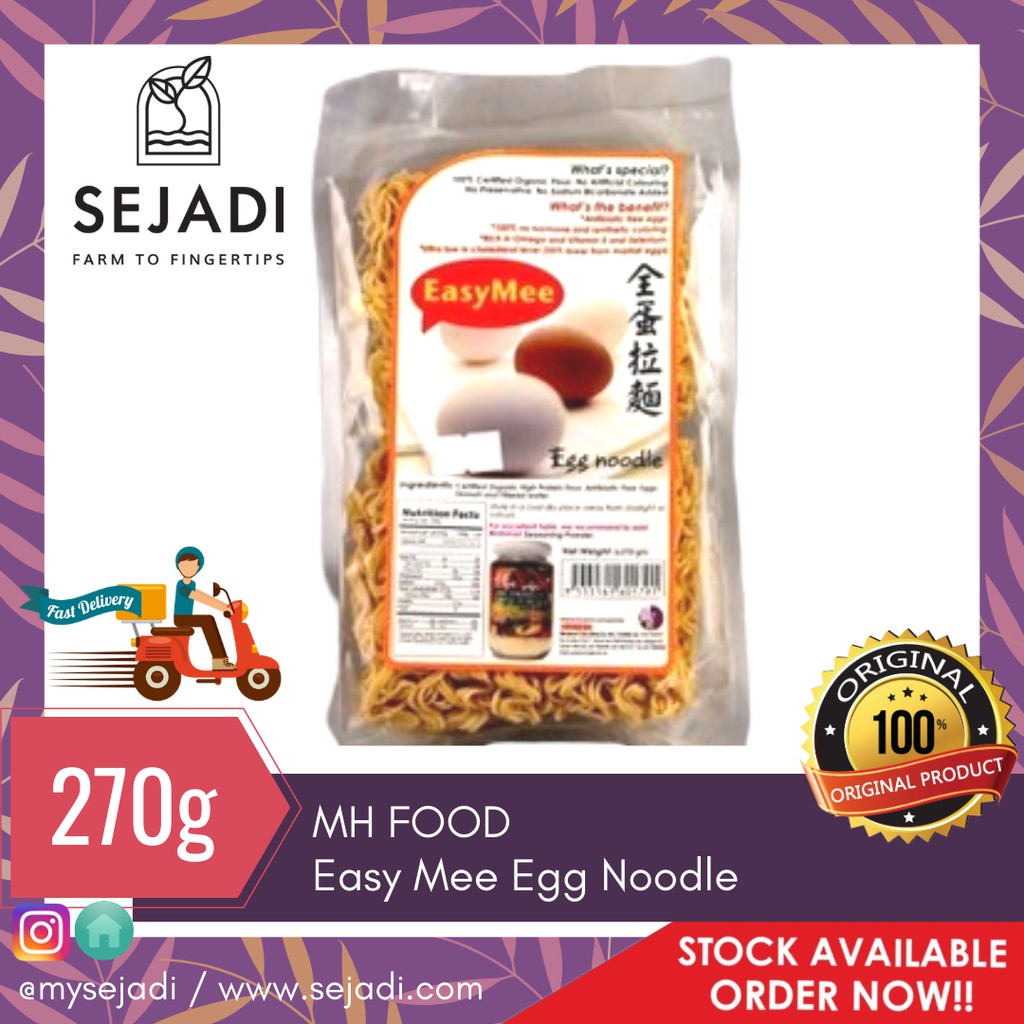 MH FOOD Easy Mee Egg Noodle (270g) | Shopee Malaysia