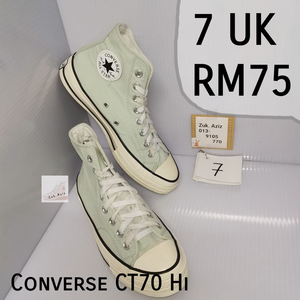 Kasut Bundle | Converse | CT70 Hi | 7 UK | Pistachio Green | Shopee ...