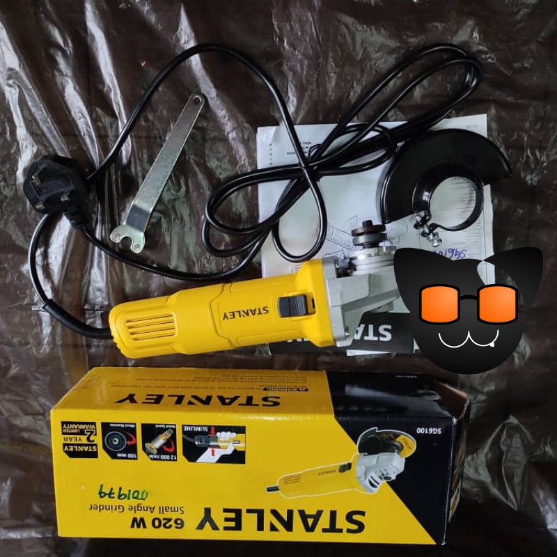 [SABAH] STANLEY STGS6100 620W Slimline Small Angle Grinder 4" Grender ...
