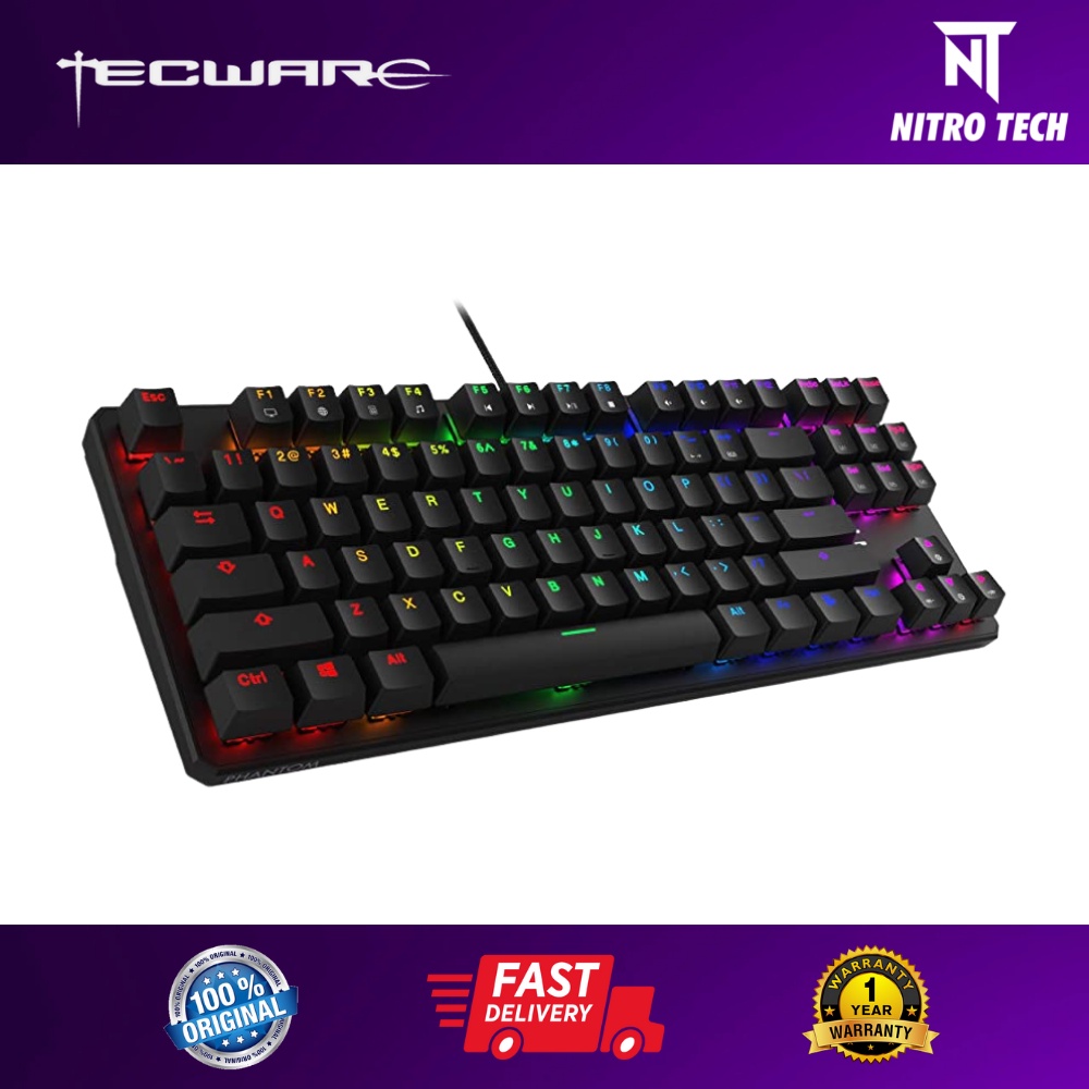Tecware Phantom TKL 2020 RGB Mechanical Keyboard (Blue / Brown / Red ...