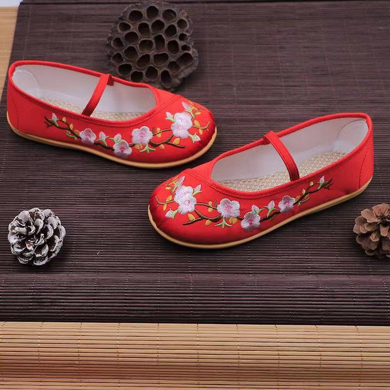 Hanfu shoes children women embroidered shoes cloth shoes girl ancient ...