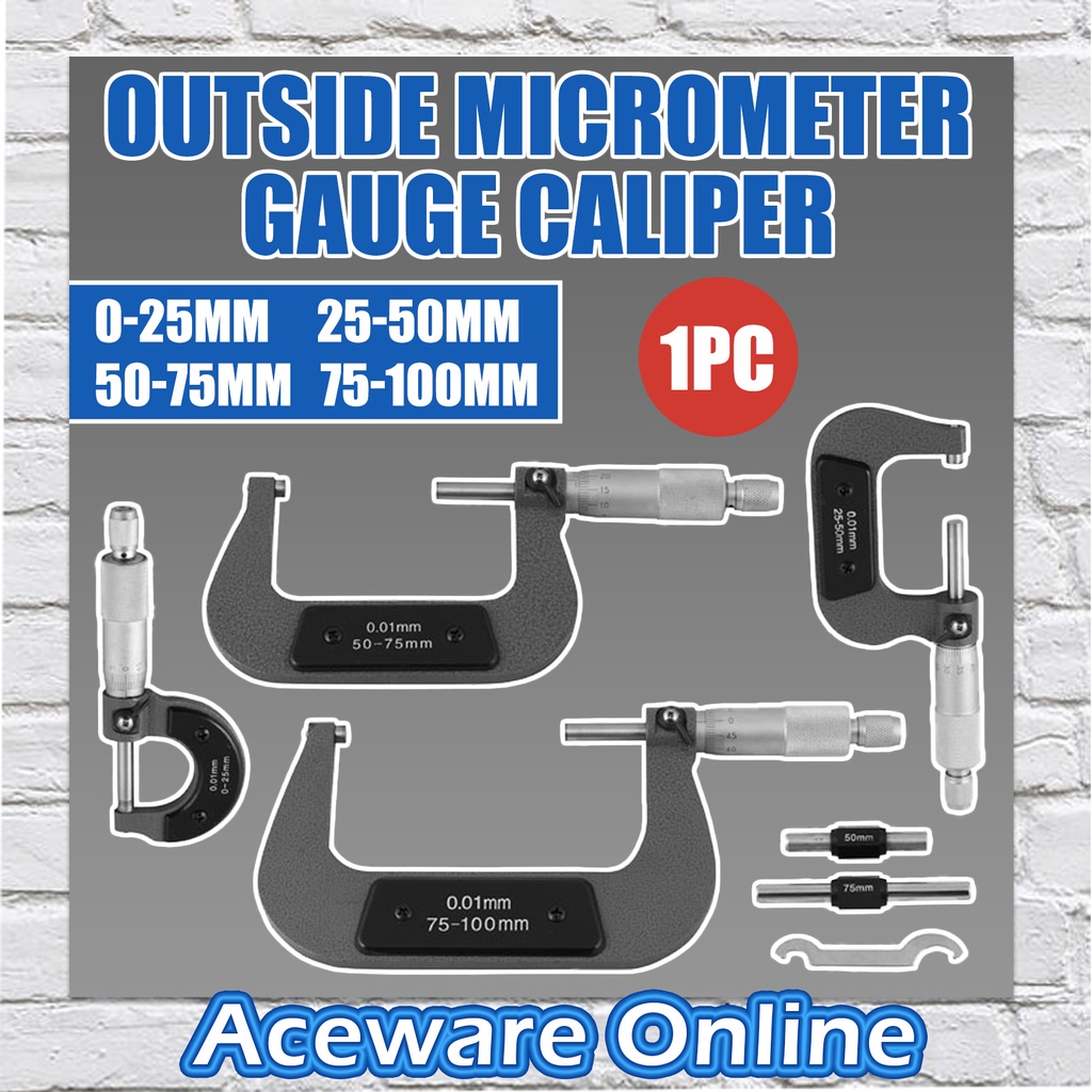 Outside Micrometer Gauge Caliper Measuring Tools (Multiple Size ...