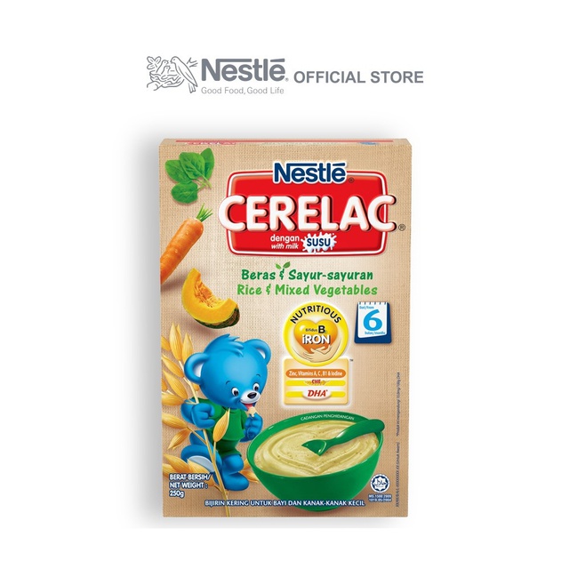 Nestle Cerelac Infant Cereal Box - Rice Mixed Vegetables (250g ...