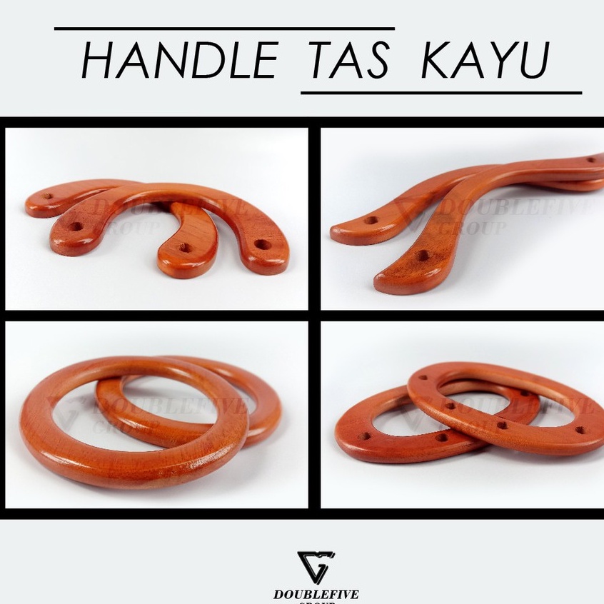 KAYU Large C WOODEN BAG HANDLE, HANDLE, CARRYING (ONE PAIR CONTAINS 2 ...