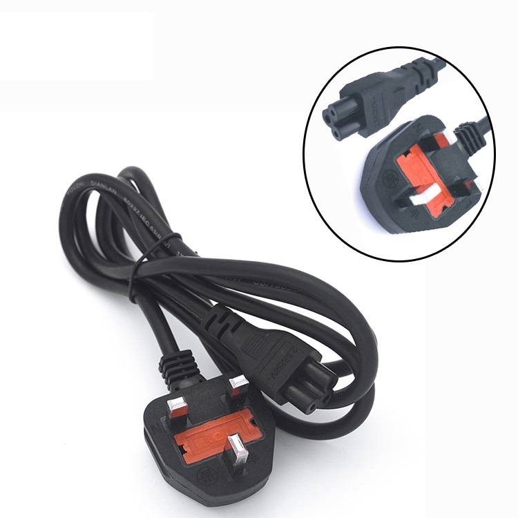 Power Cord Cable PLUG 3 PIN 1.5M Laptop Power Cable Fused Protection ...