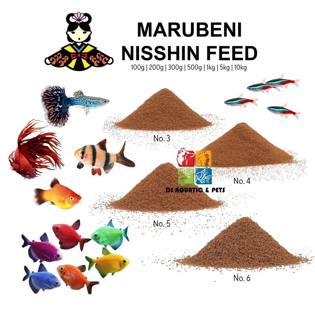 Japan Marubeni Pellets No. 3/4/5/6 makanan PREMIUM untuk betta / ikan ...